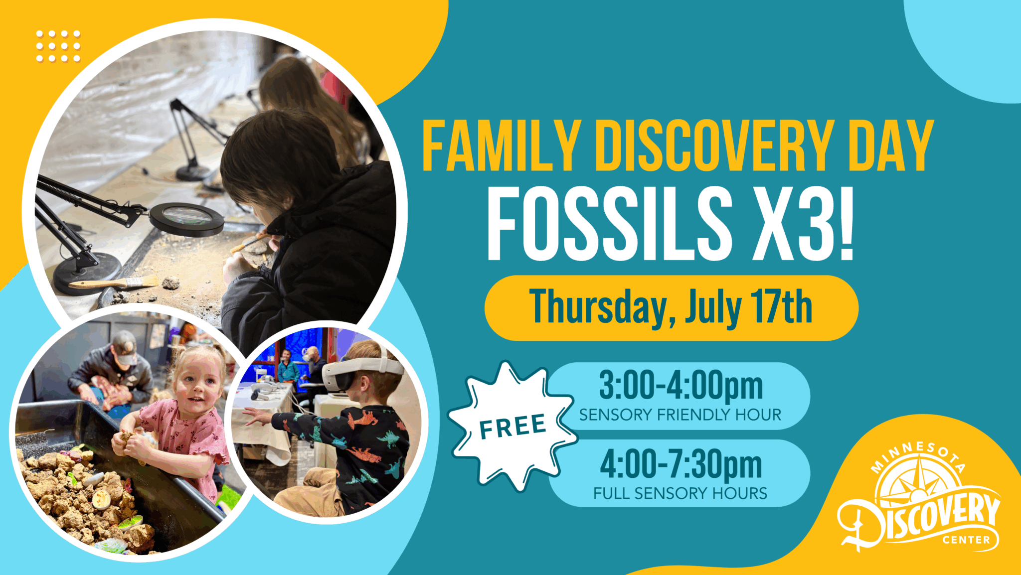 Family Discovery Day: Fossils X3!